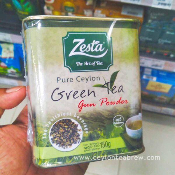 Zesta Ceylon Pure Green Loose Tea Gun Powder | Ceylon Tea Brew