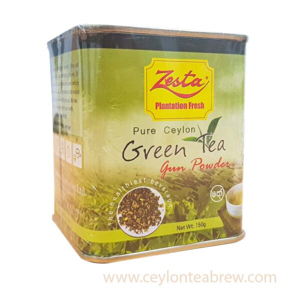 Zesta Ceylon Pure Green Loose Tea Gun Powder | Ceylon Tea Brew