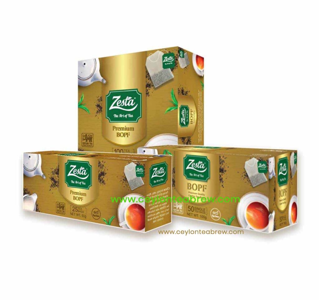 Zesta Ceylon Premium BOPF Black Tea Bags | Ceylon Tea Brew