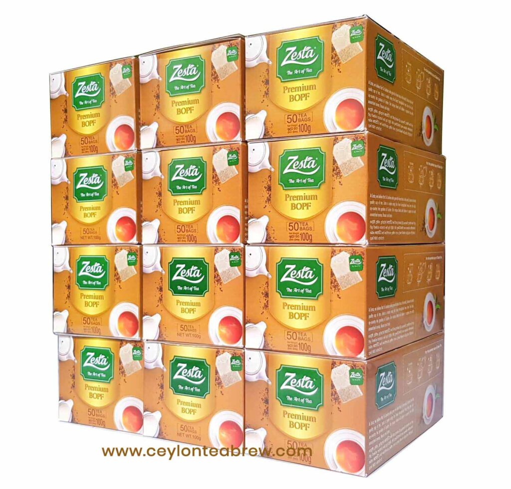 Zesta Ceylon Premium BOPF Black Tea Bags | Ceylon Tea Brew