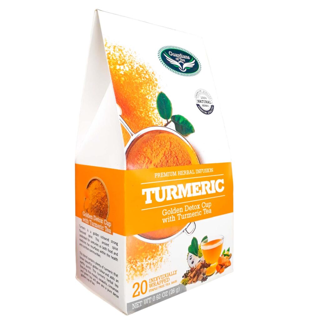 Turmeric Tea Drink Pure Natural Turmeric Powder Tea Bags | Ceylon Tea Brew