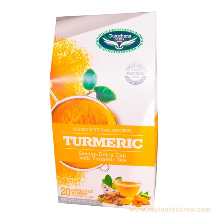 Turmeric Tea Drink Pure Natural Turmeric Powder Tea Bags | Ceylon Tea Brew