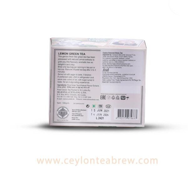 Mlesna Ceylon Lemon Green Tea High Antioxidant | Ceylon Tea Brew